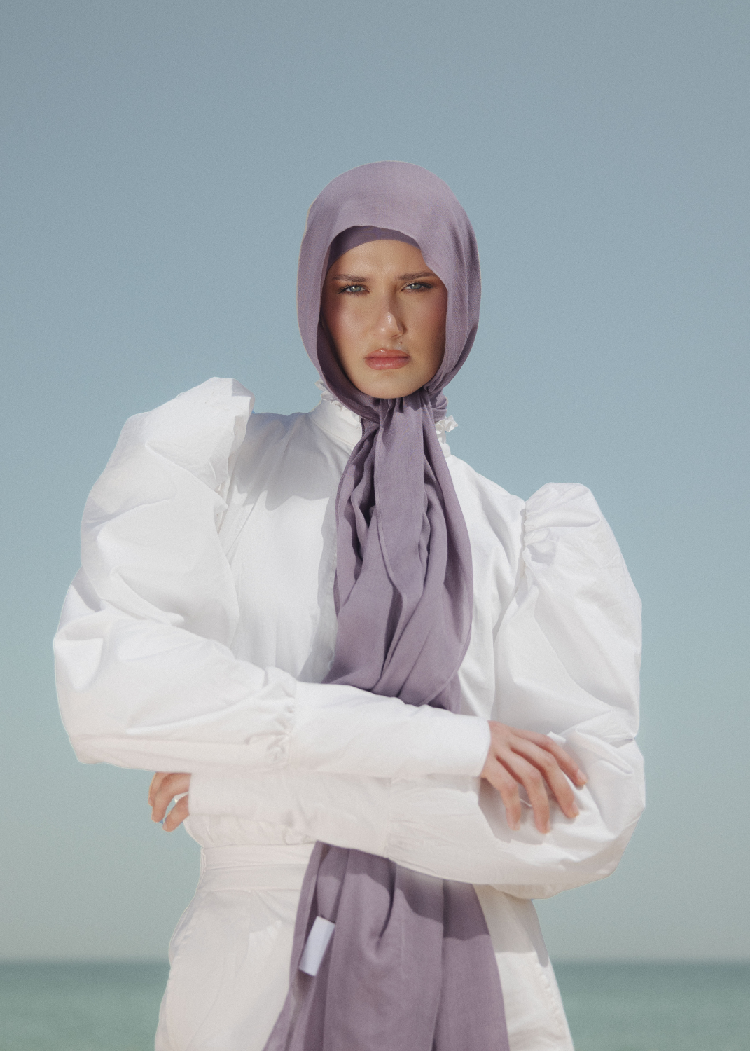 Worood Mauve Mist Bamboo Scarf | Elegant & Soft