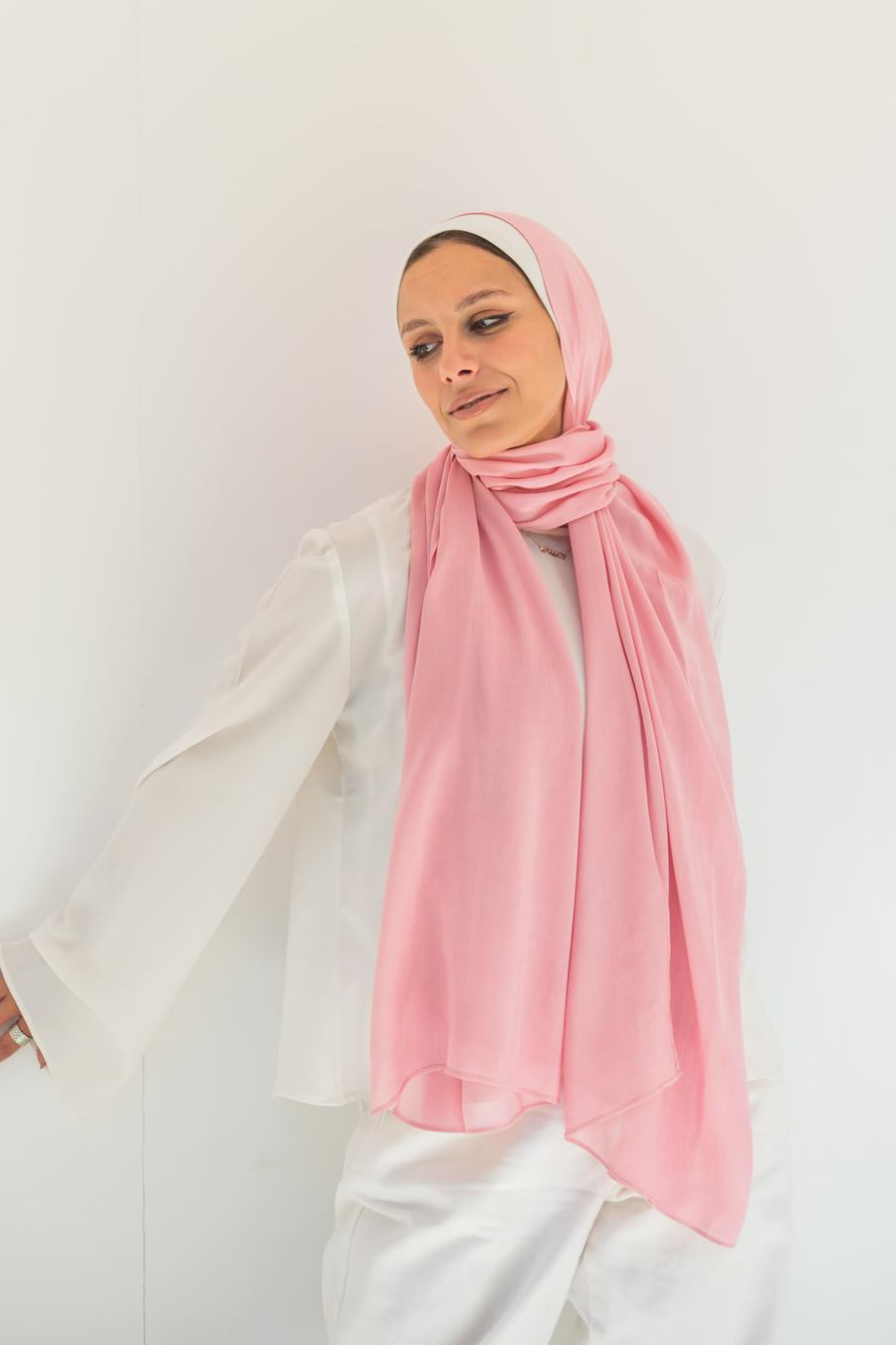Worood Pink Modal Scarf – Elegant & Feminine
